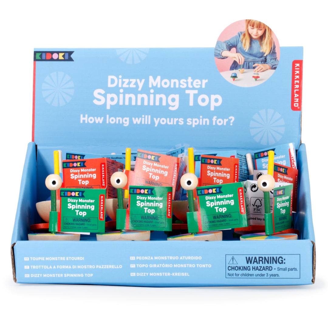 Kidoki Dizzy Monster Spinning Top – Kikkerland B.V